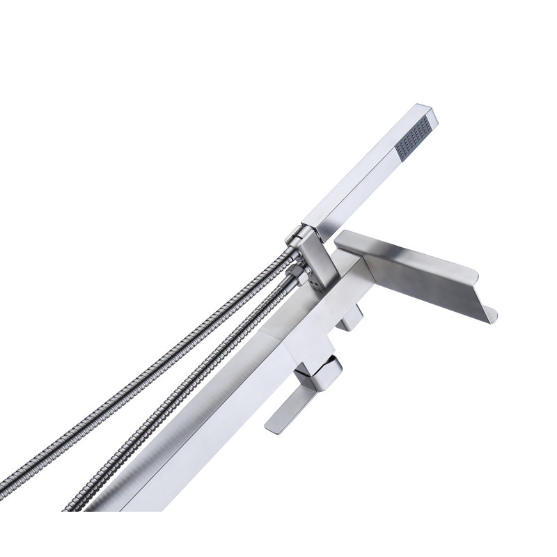 Averen Inc Kebo 2 Handle Floor Freestanding Tub Filler with Diverter ...