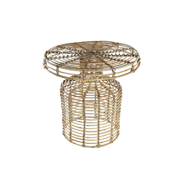 Bay Isle Home Auxiliary Table Rattan 48X48x45 Natural | Wayfair.co.uk
