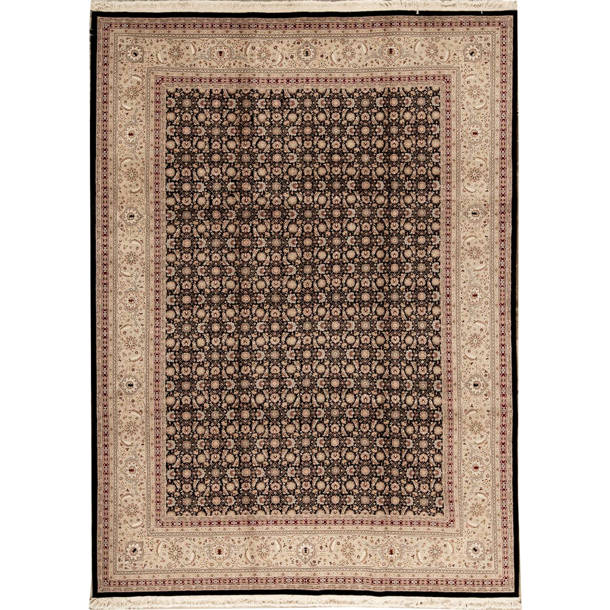 Bokara Rug Co., Inc. Hand-Knotted High-Quality Rose and Green Area Rug ...