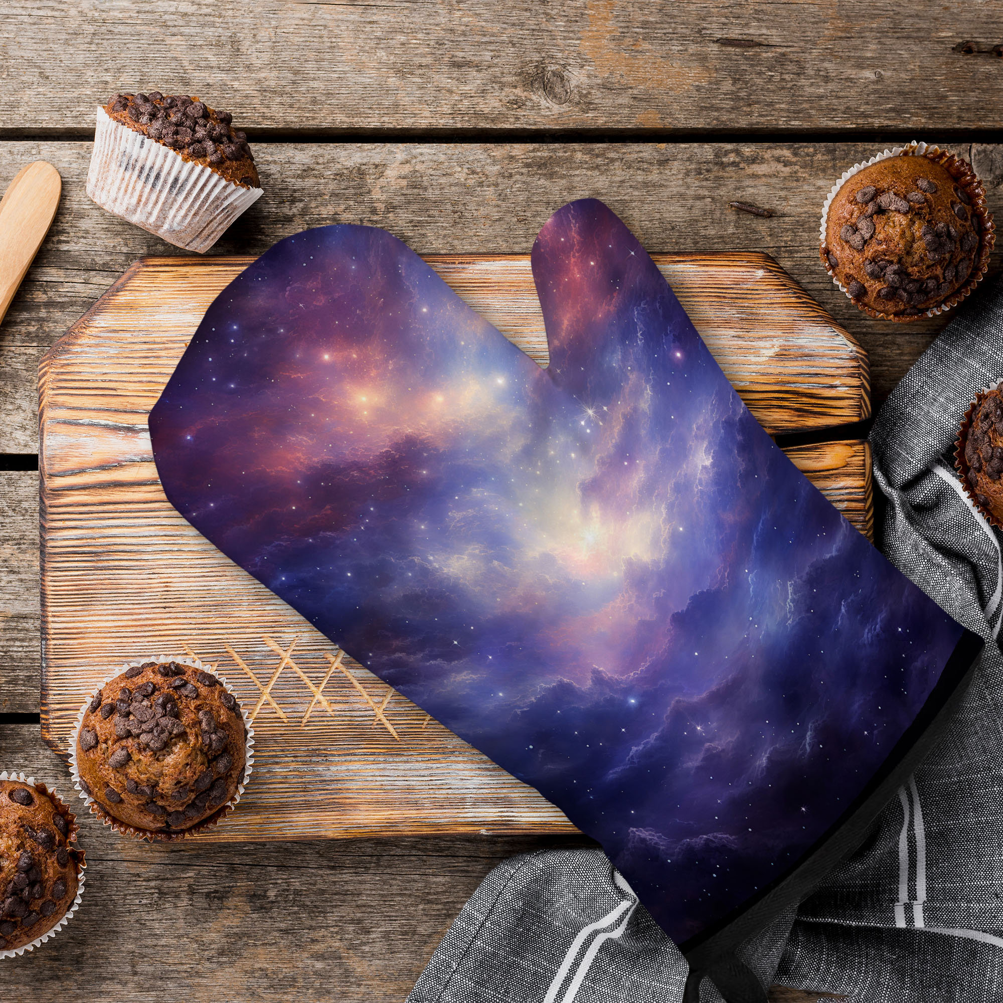 MentionedYou Starry Fields Oven Mitt Cotton Twill | Wayfair