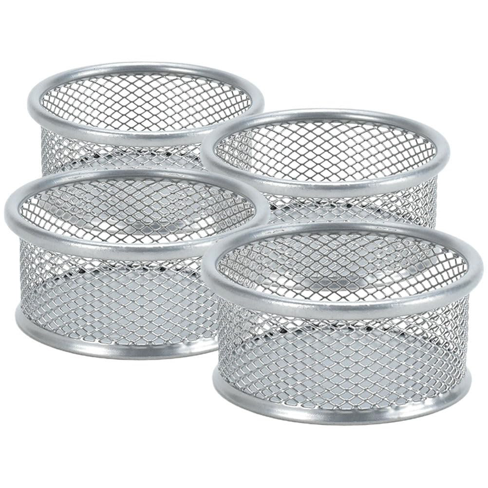 Latitude Run® 4 Piece Paper Clip Holder Mesh Paper Clip Holder, Paper ...