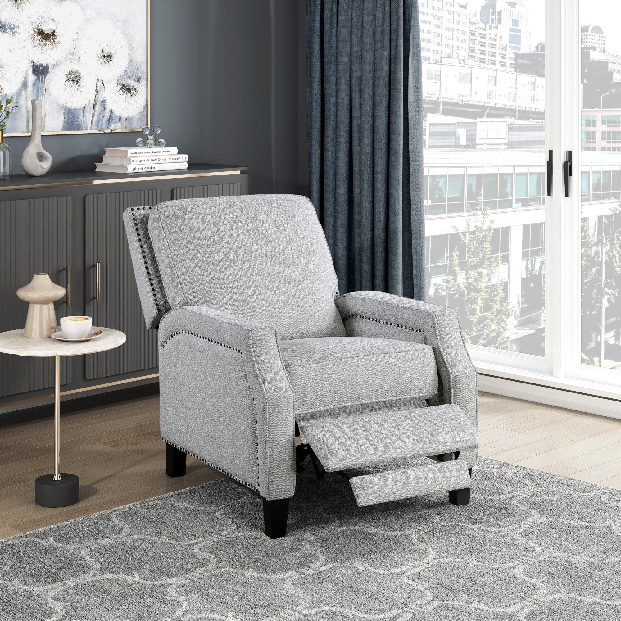 Red Barrel Studio® Push Back Reclining Chair Transitional Style ...