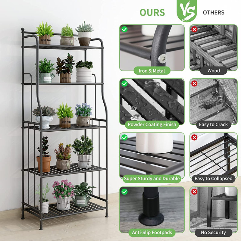 Arlmont & Co. Jenavee 5-Tiered Plant Stand 52.4H & Reviews - Wayfair Canada