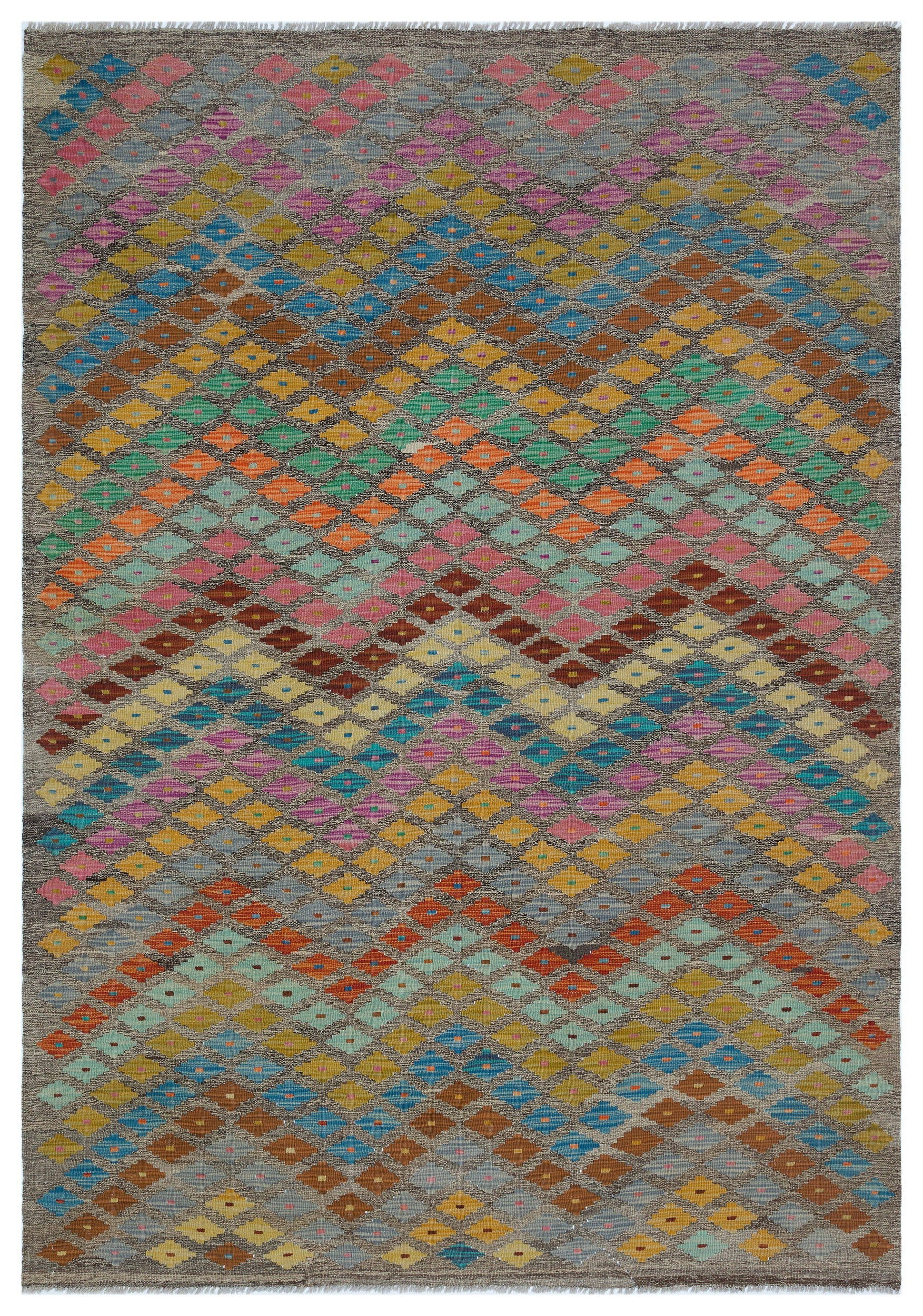 Aegean House Selanik Beige Vintage Wool Handmade Area Rug | Wayfair