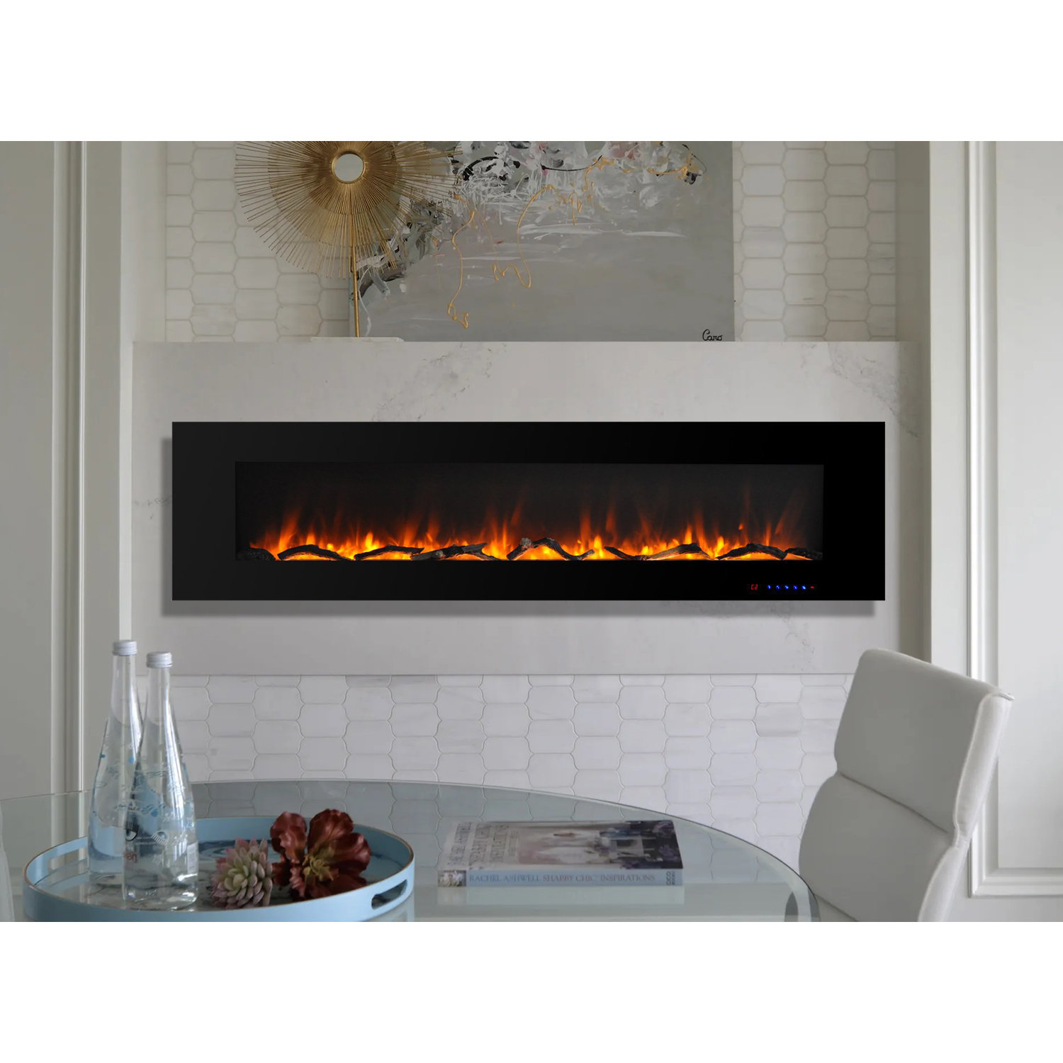Ebern Designs Nishant Wall Mounted Electric Fireplace & Reviews ...