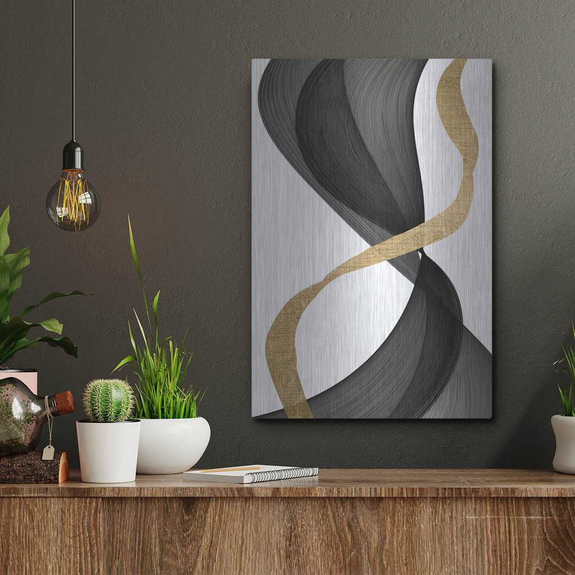 Luxe Metal Art 'Inner Flow 1' by Alonzo Saunders Metal Wall Art | Wayfair