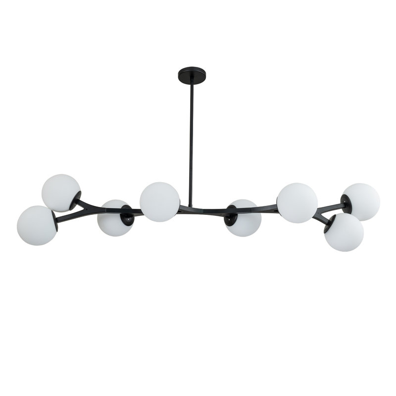 George Oliver Kaynen 8 - Light Dimmable Sputnik Linear Chandelier ...