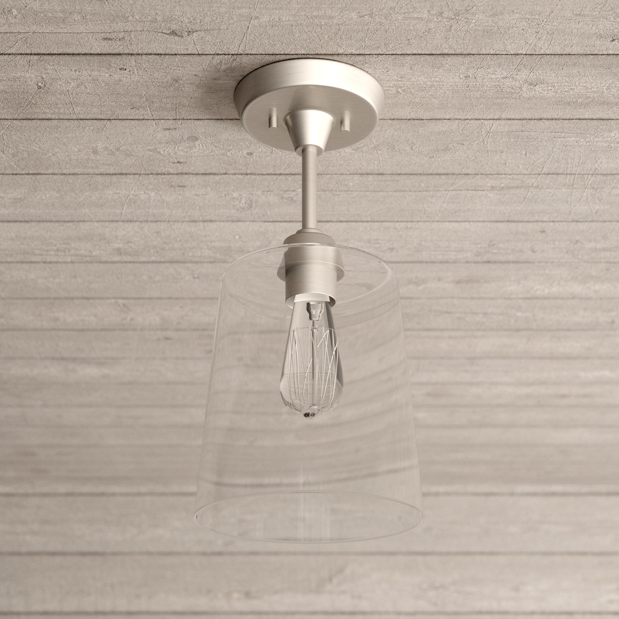 Beachcrest Home™ Barba 1 - Light 10" Semi Flush Mount "& Reviews" | Wayfair