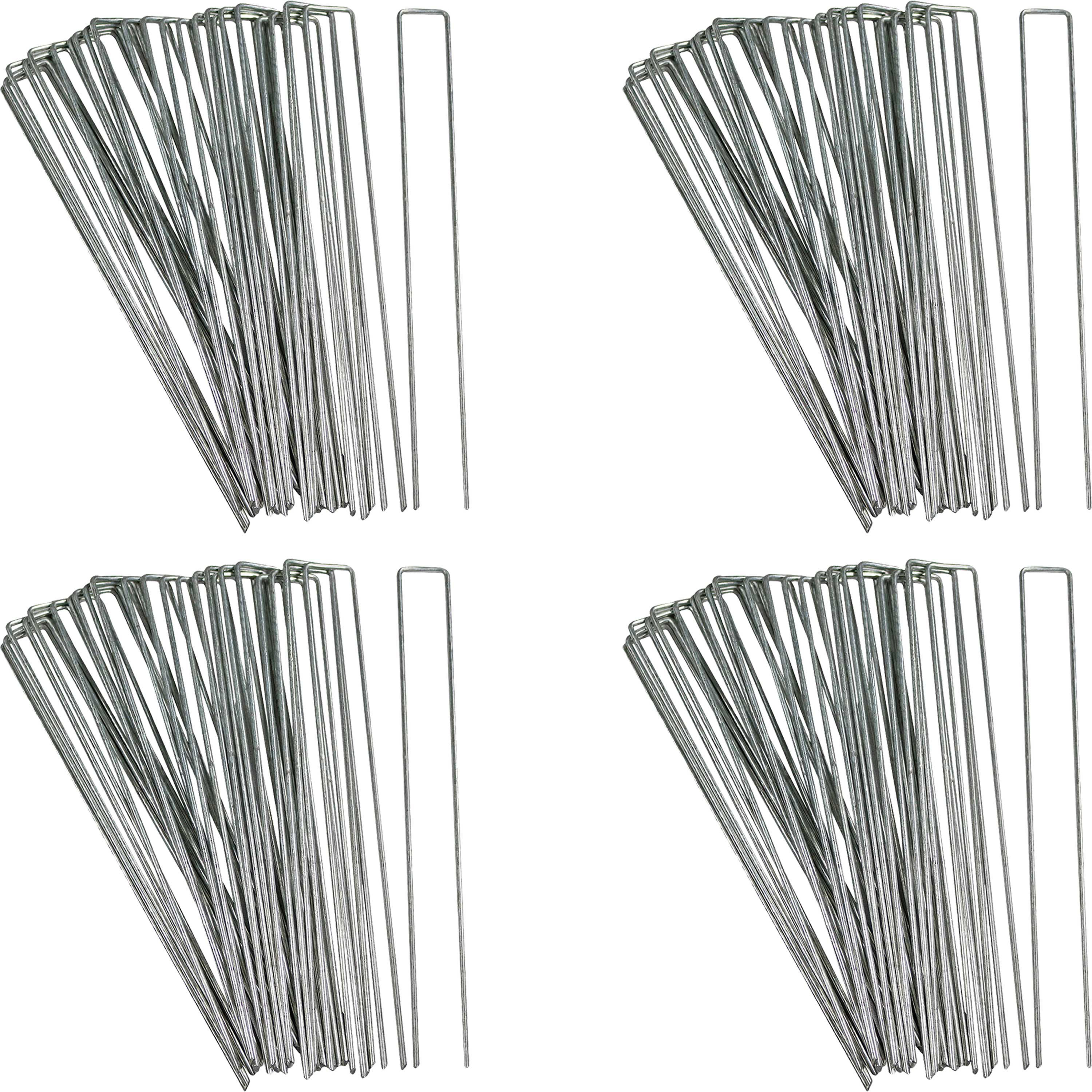 Arlmont & Co. Cheri 12" Galvanized Steel Garden Landscape Staples ...