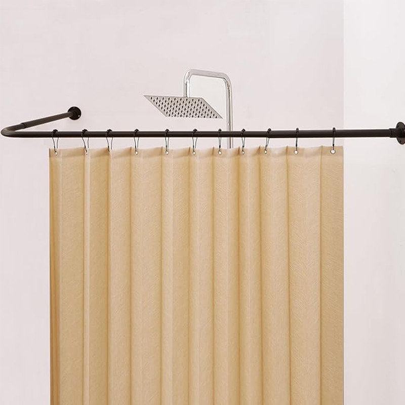 Minoky 53'' L-Shaped Wall Shower Curtain Rod | Wayfair