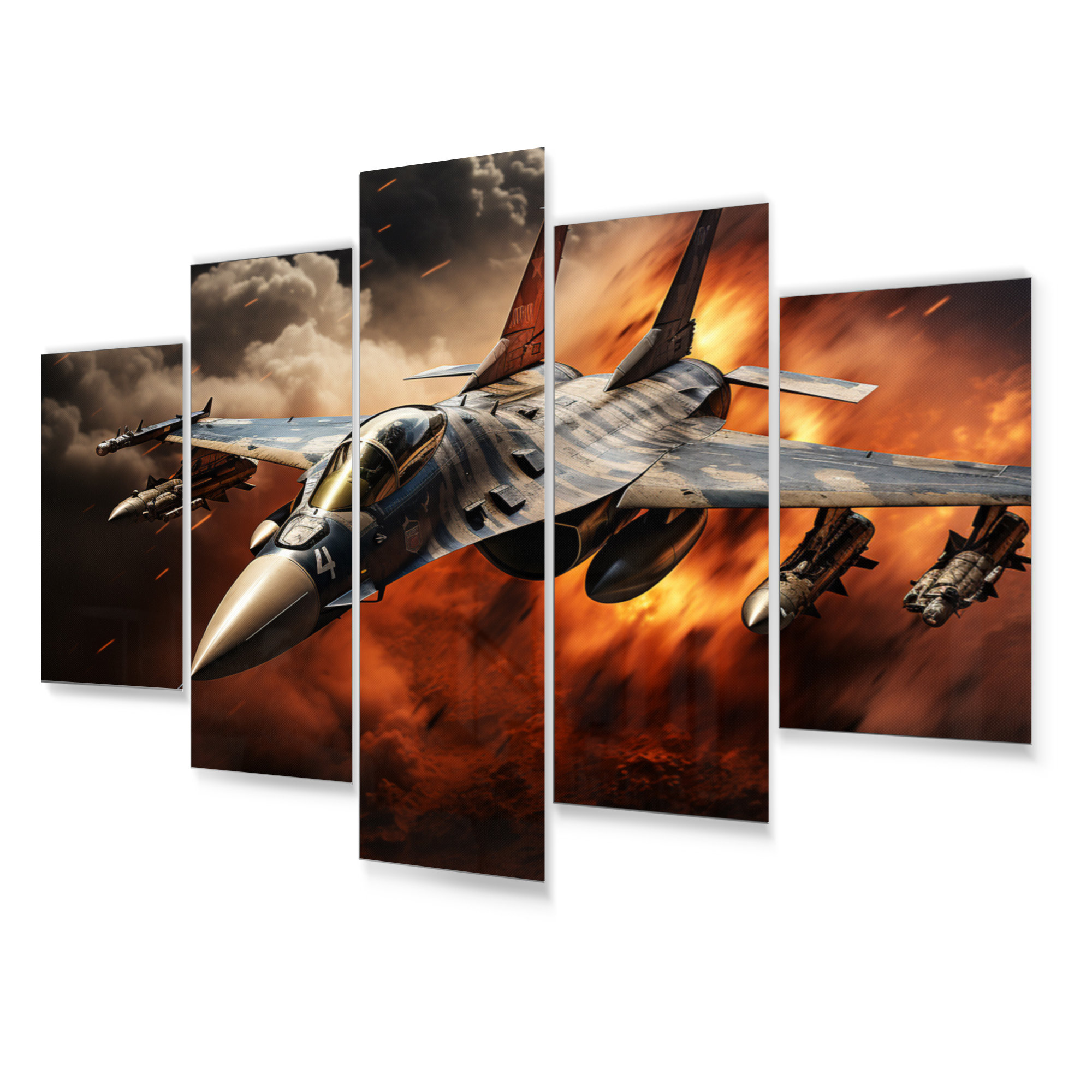 Williston Forge Military Jet III - Army Metal Wall Decor Set - Wayfair ...