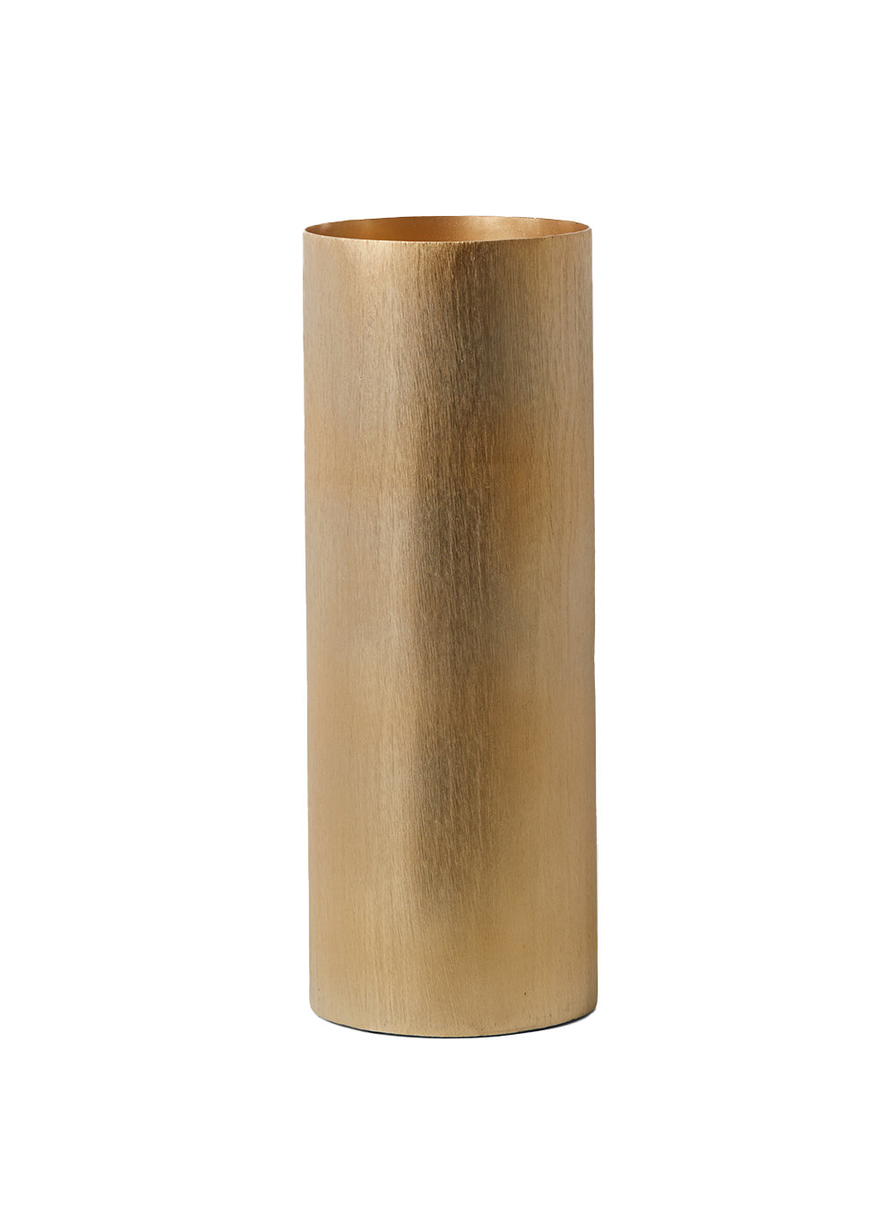 Mercer41 Brushed-Gold Cylinder Vase, Tall Metal Flower Vases For ...