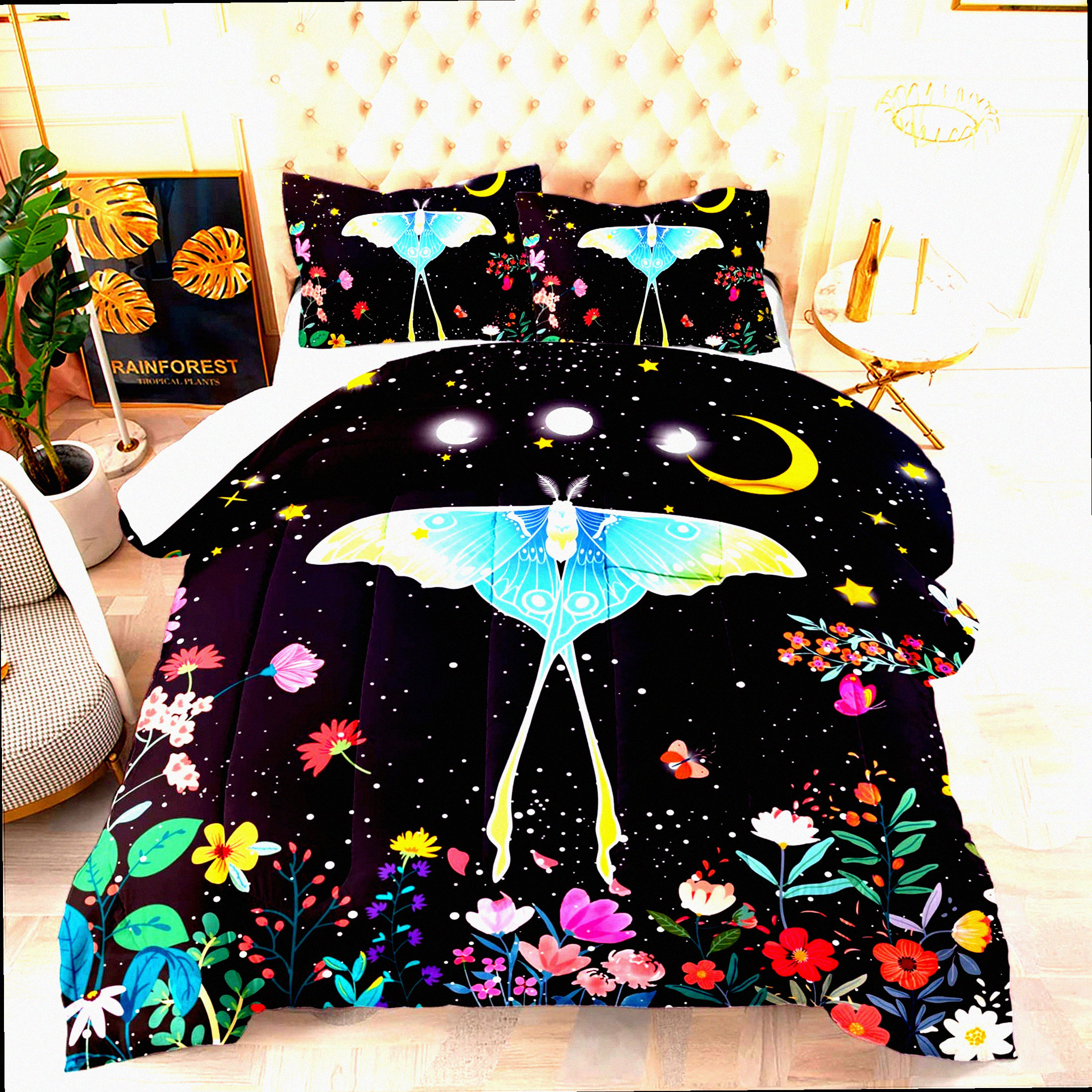 East Urban Home Celestial Nightfall Comforter Set - Queen Size, Gothic ...