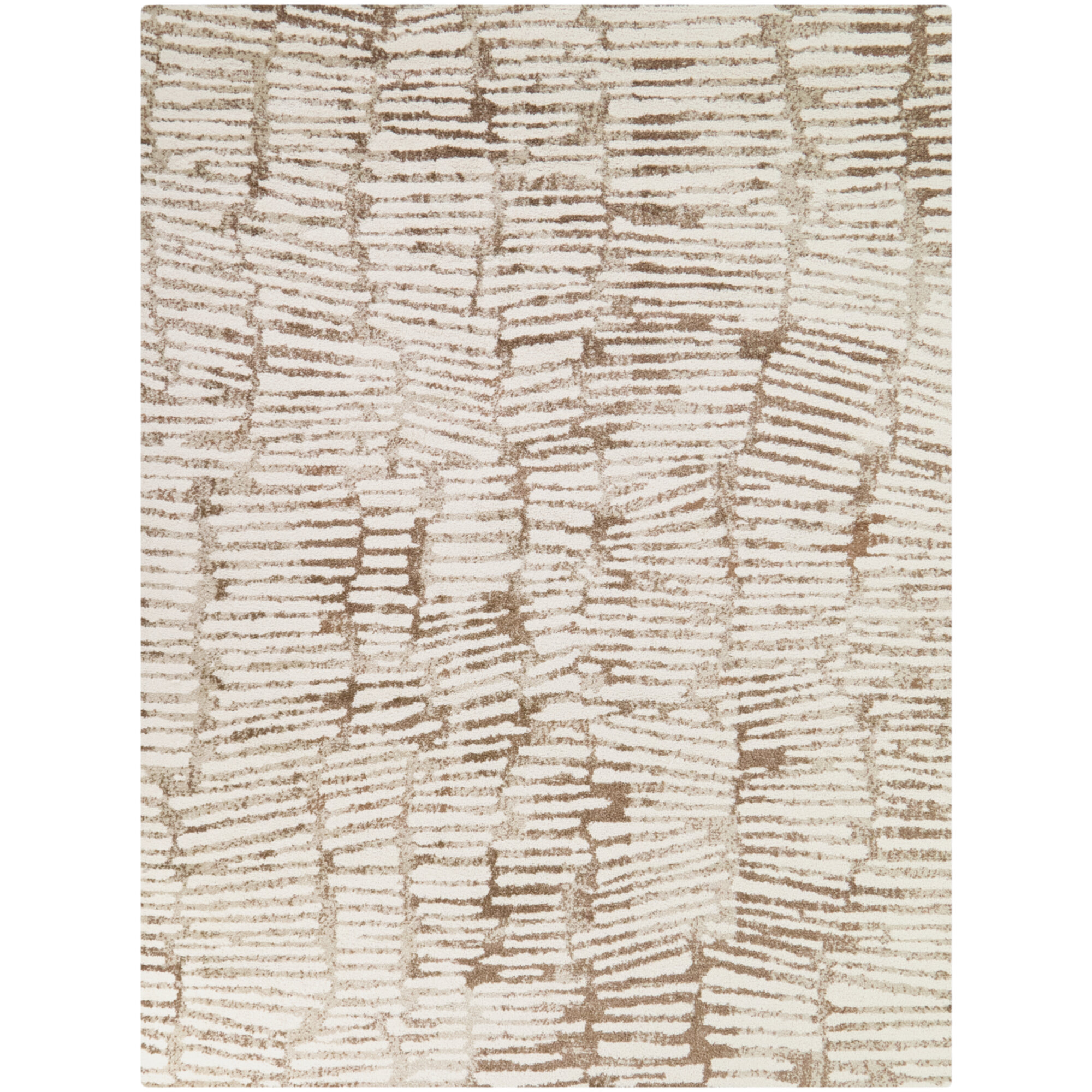 Ivy Bronx Barron Brown Modern Abstract Area Rug & Reviews | Wayfair