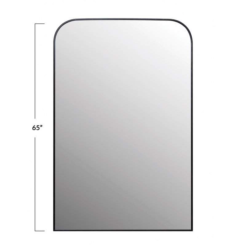 Latitude Run® Rounded Edge Rectangle Metal Framed Wall Mirror | Wayfair
