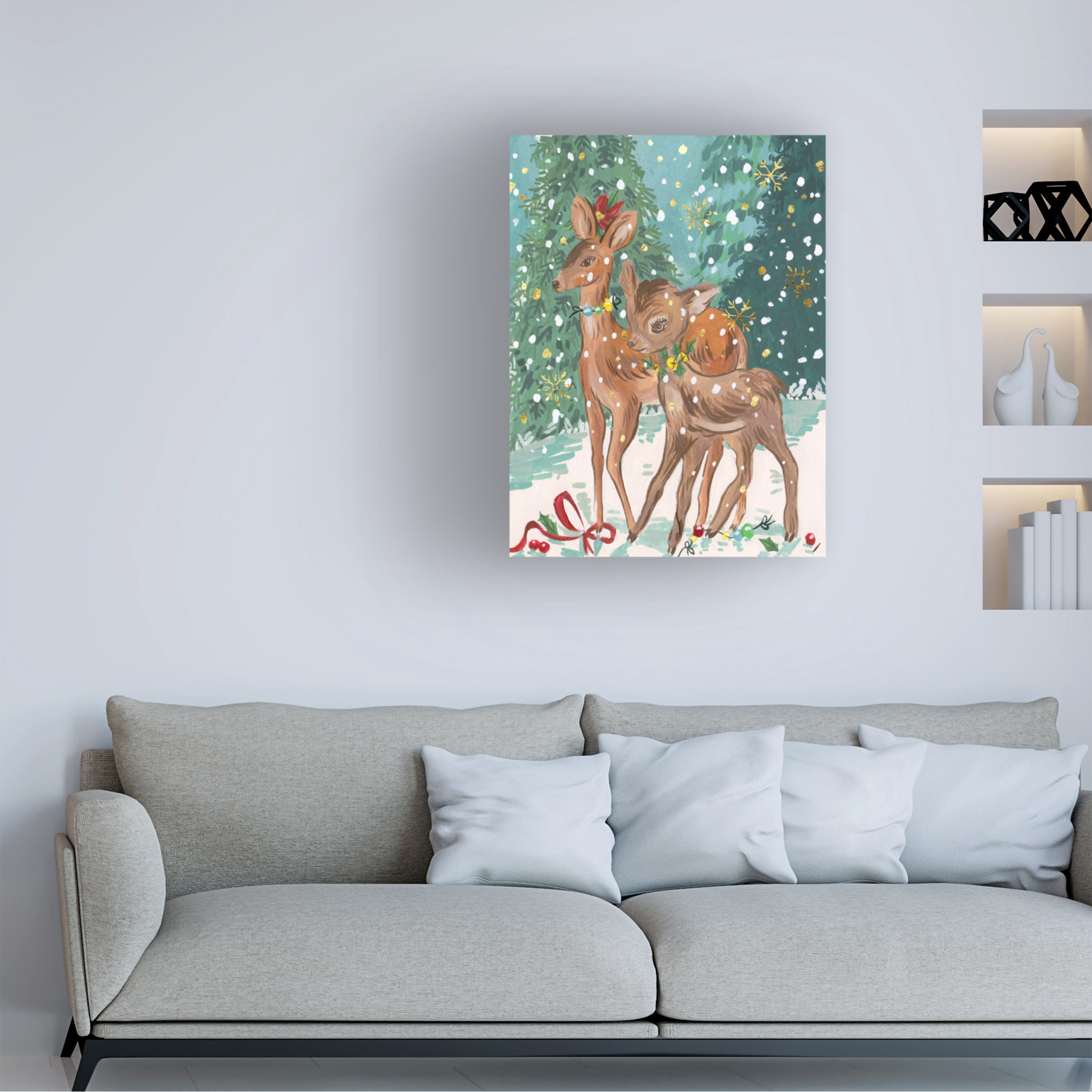 Trademark Fine Art Modern & Contemporary " Doe And Fawn I " Print on ...