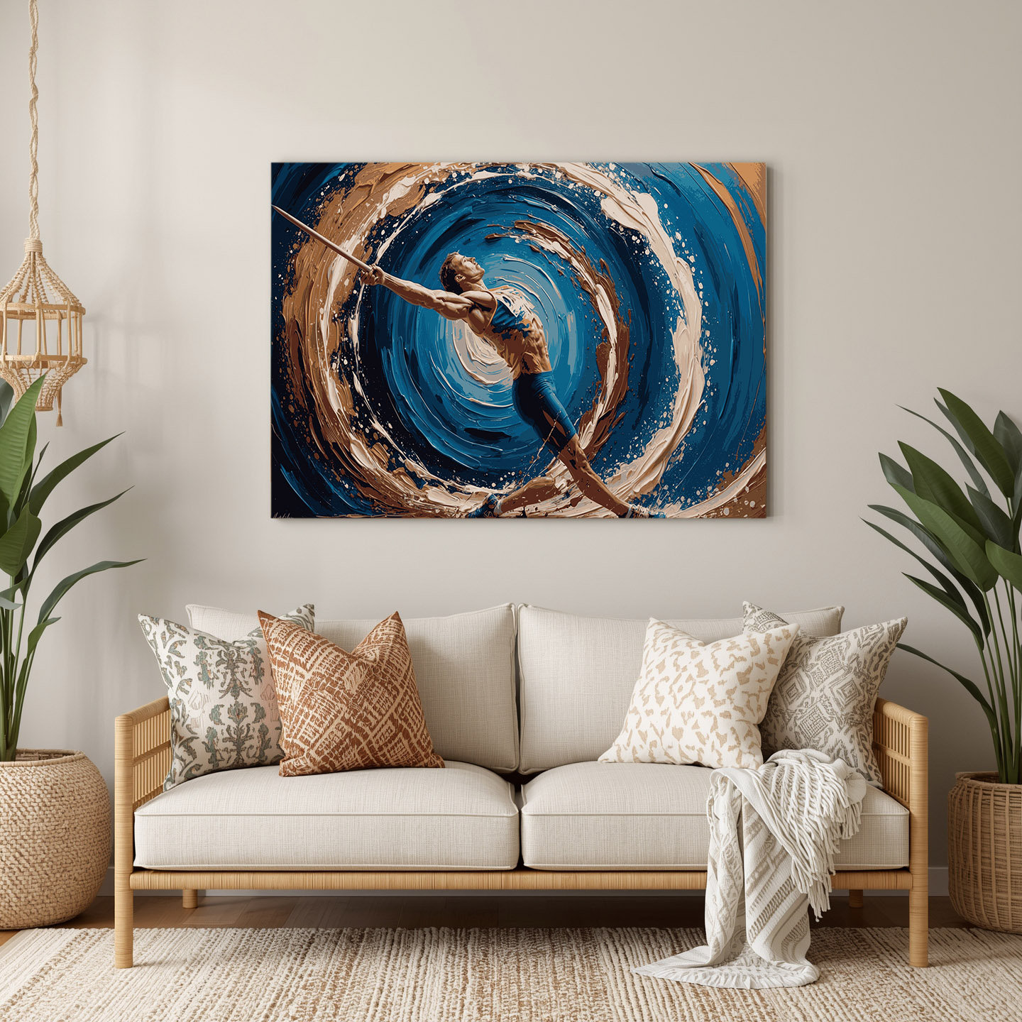 Orren Ellis Sports Javelin Throw Gray Metal Wall Art | Wayfair