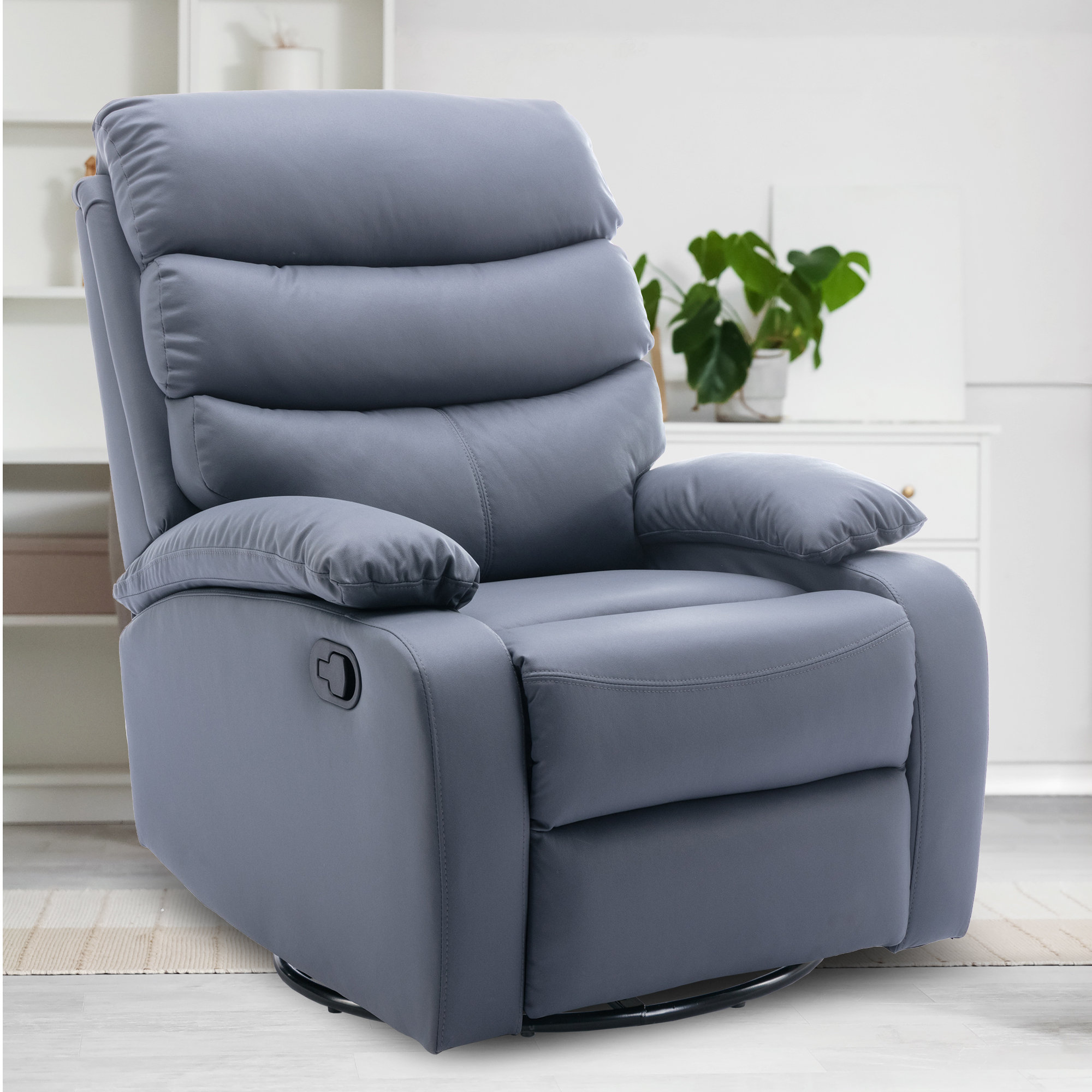 Ebern Designs Gliding Recliner Chair with Footrest,Classic and ...