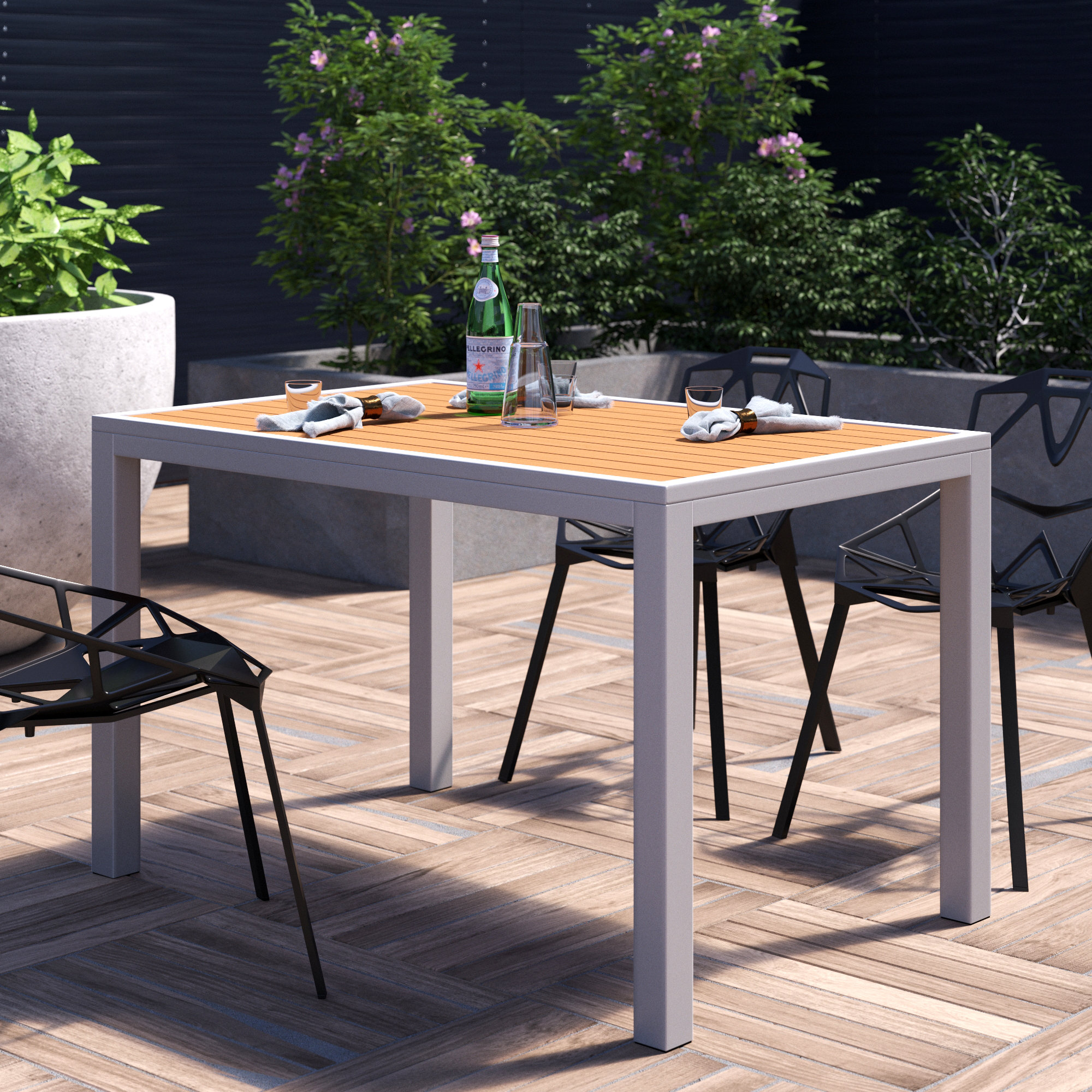 BFM Seating Longport Square 32" L x 32" W Table - Wayfair Canada