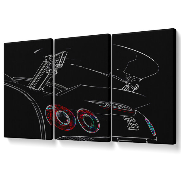 Williston Forge Bugatti Veyron Rear Spoiler Psychedelic - 3 Piece ...