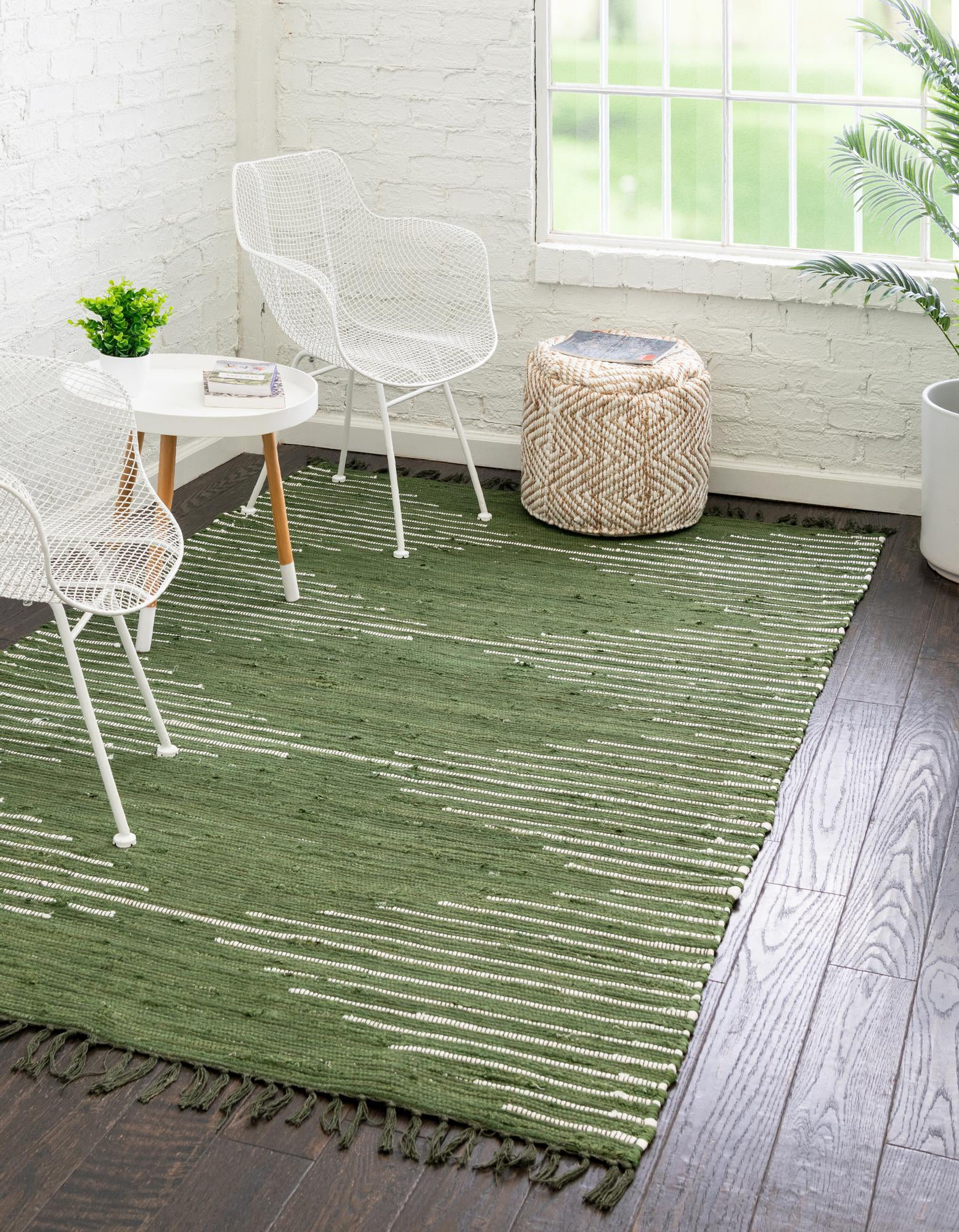 Steelside™ Justice Flatweave Cotton Geometric Rug & Reviews | Wayfair