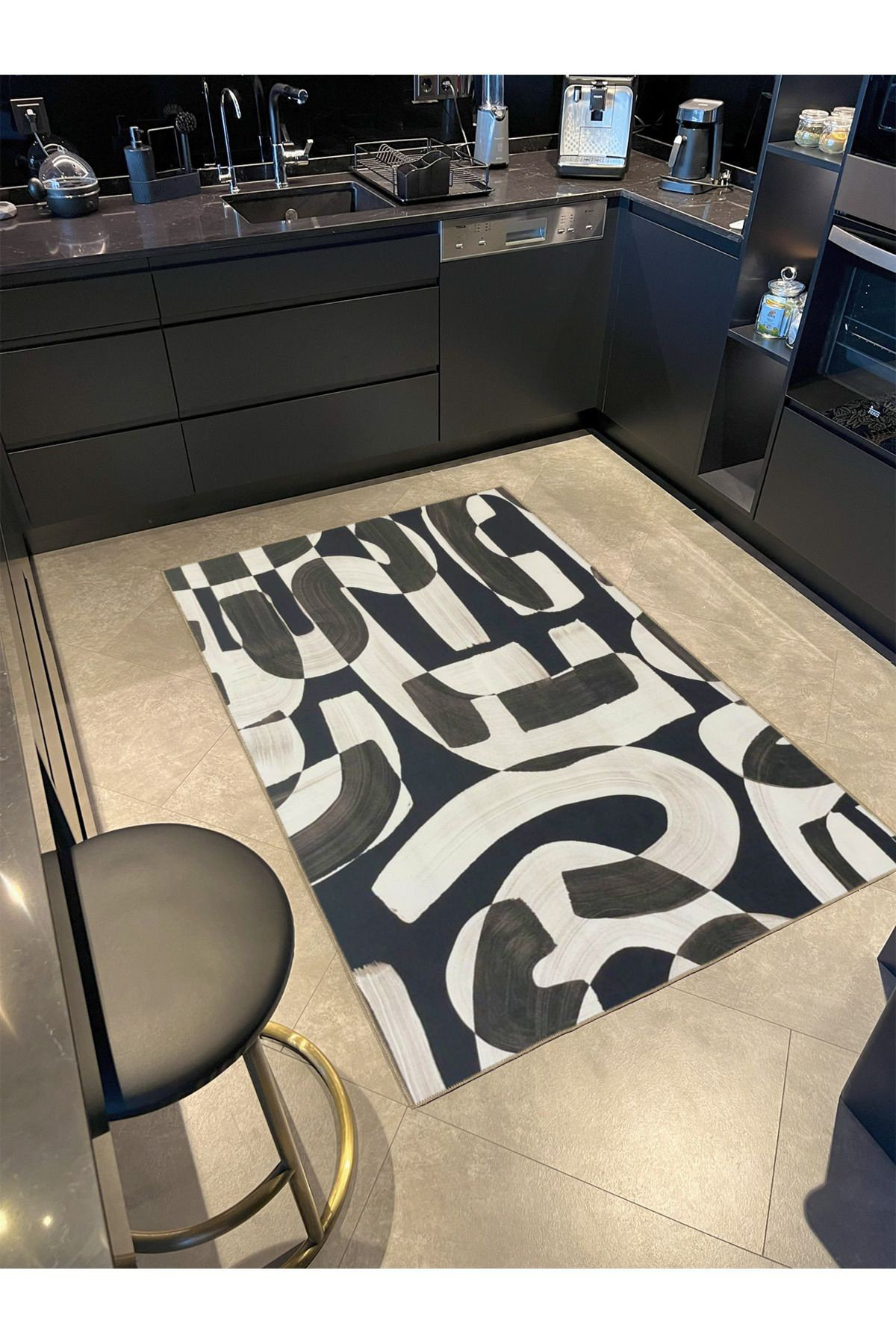 Hokku Designs Text Themed Patterned Woven Base Washable Rug | Wayfair