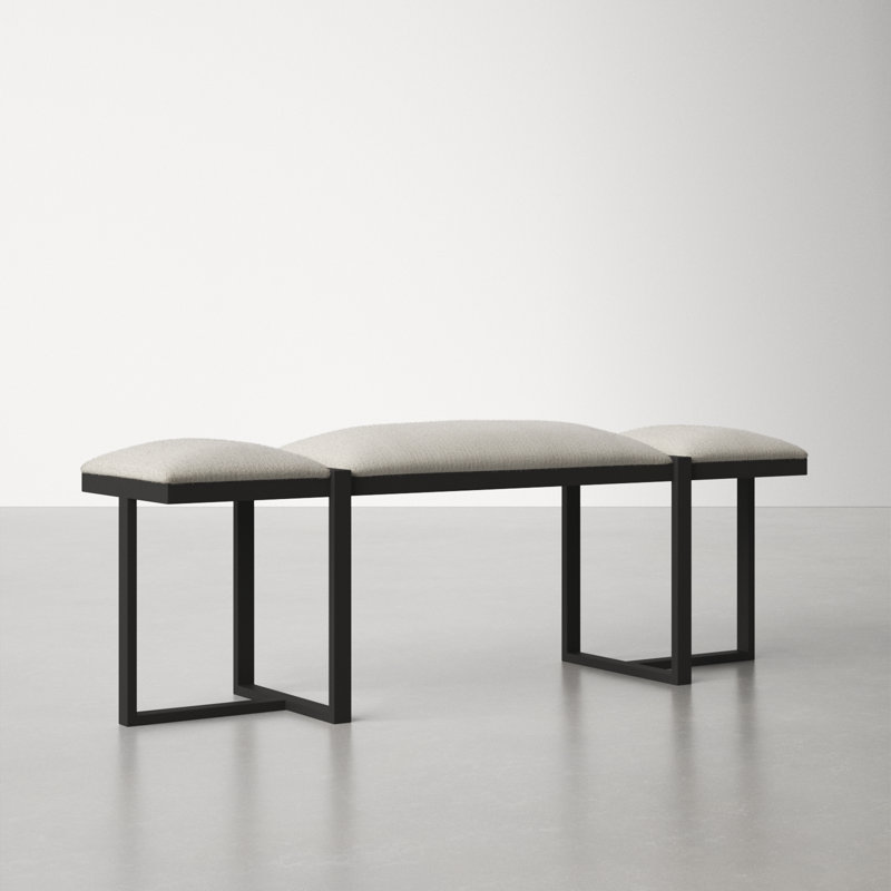 AllModern Alida Triple Cloud Modern Upholstered Bench | AllModern