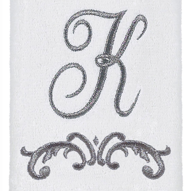 Avanti Linens Scroll Mono Fingertip Towel K | Wayfair