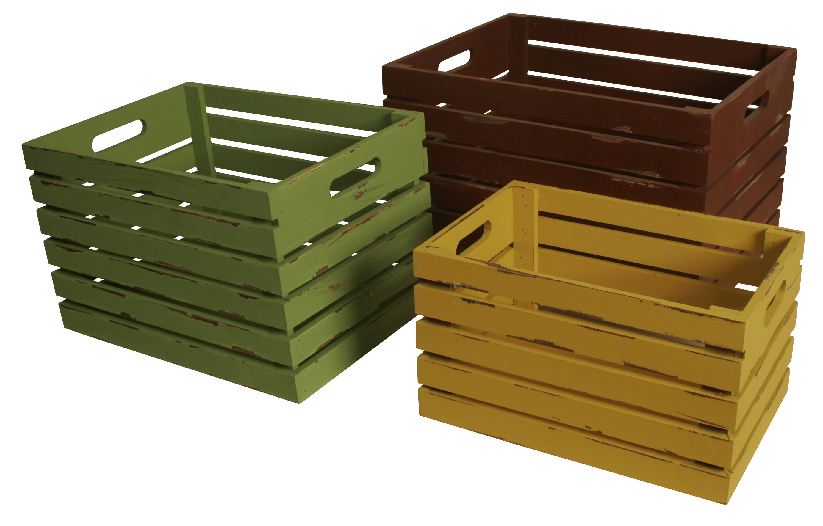 Gracie Oaks 3 Piece Solid Wood Crate & Reviews | Wayfair