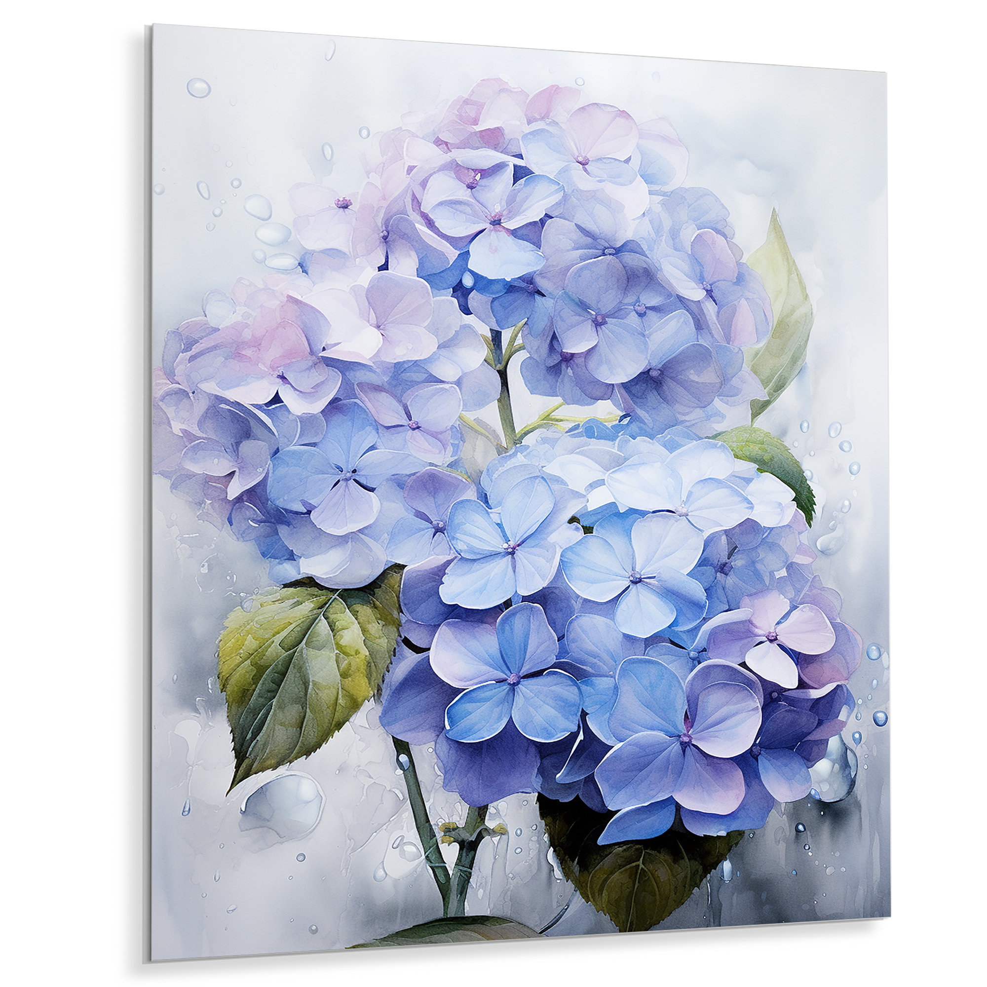 Winston Porter Blue Purple Hydrangea Eternal Blooms II - Floral Metal ...