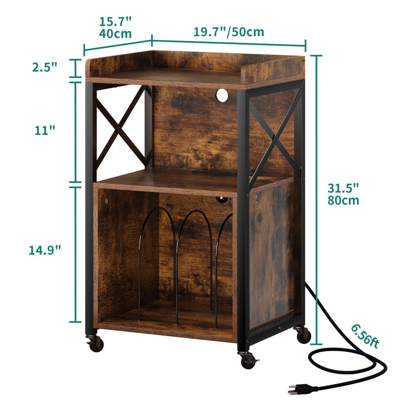 17 Stories Record Player Audio Rack | Wayfair