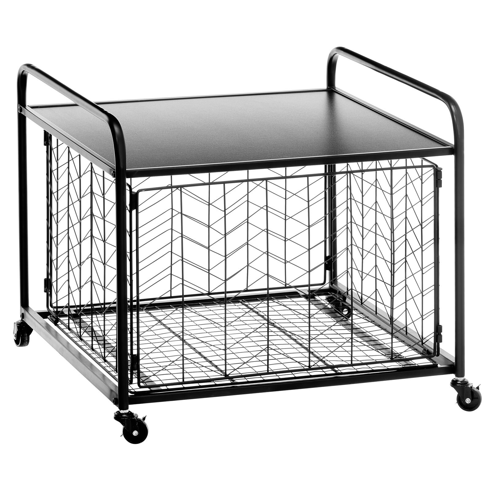 mDesign Small Portable Mini Fridge Storage Cart with Wheels/Handles ...