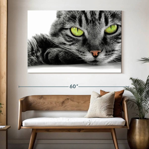 Ebern Designs Crowle Green Eyed Cat | Wayfair