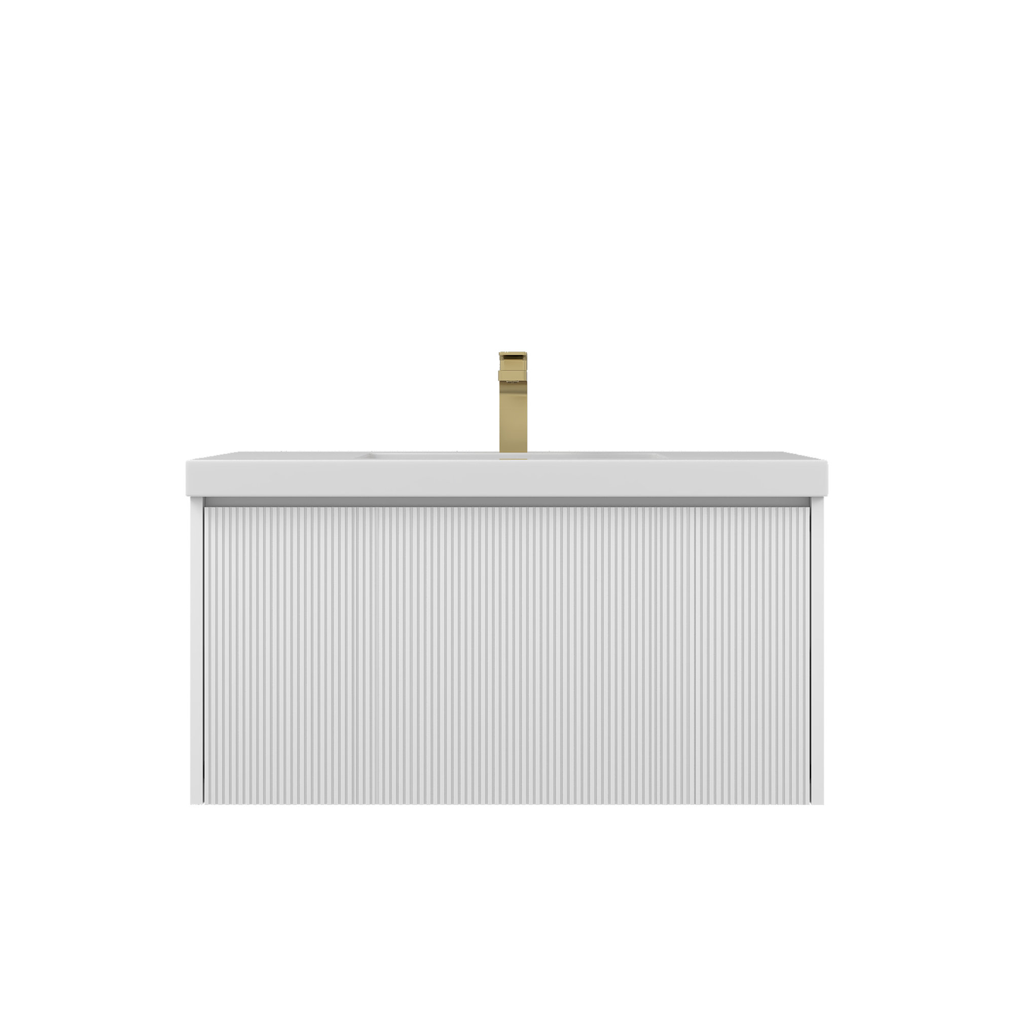 Mercer41 Lovold 36" Floating Bathroom Vanity with Acrylic Sink – Wall ...