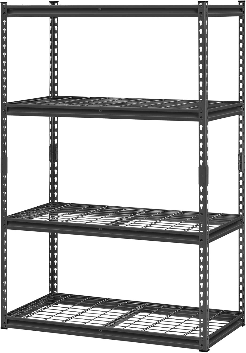 17 Stories Heavy Duty 4-Tier Adjustable Metal Storage Shelves, 2400 Lbs ...