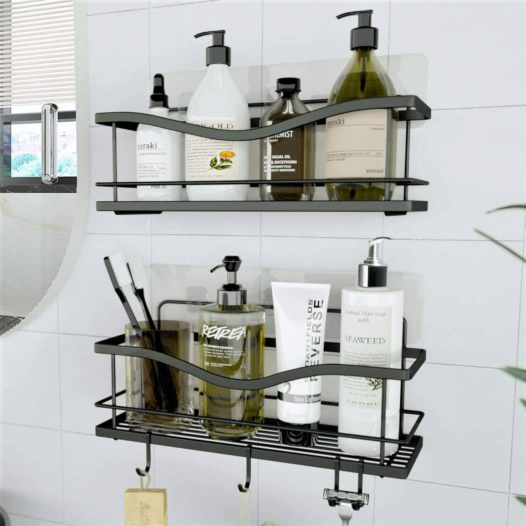 Rebrilliant Premium Shower Caddy, Self Adhesive Shower Organizer W/ 4 ...
