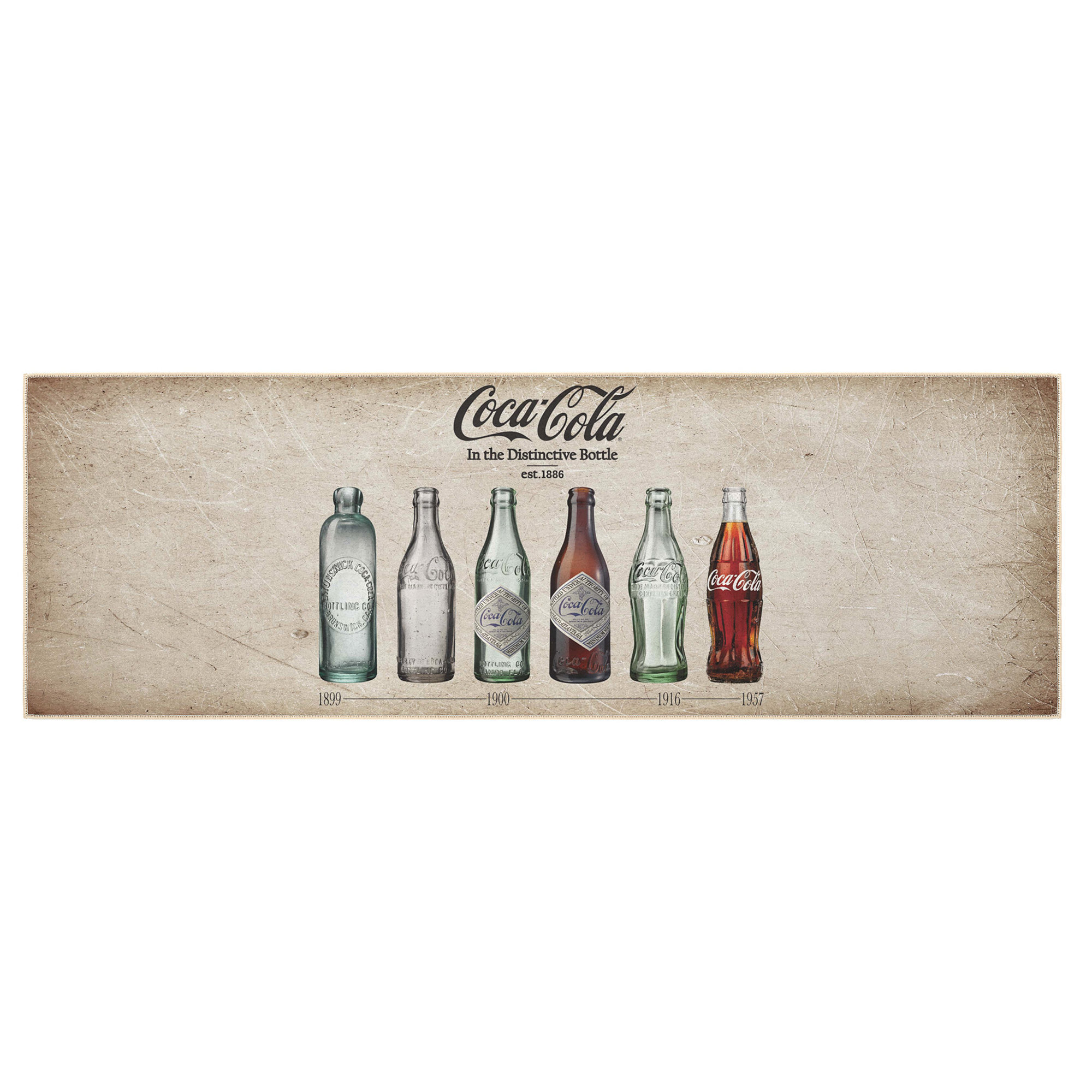 Ottomanson Coke Man Cave Decor Bedroom Coca-Cola Bottle Evolution Non ...