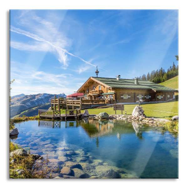 Alpen Home Beautiful House In The Alps - No Frame Print on Glass ...