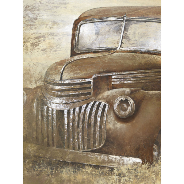 Williston Forge Creeping Car On Canvas Print | Wayfair