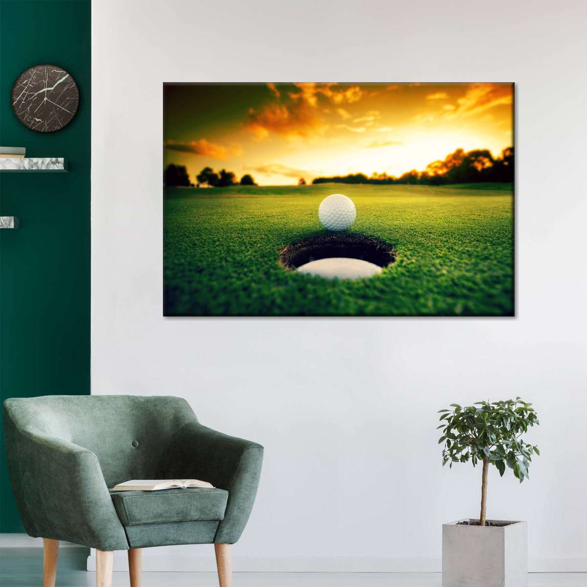 Ebern Designs Golf Ball Canvas Print | Wayfair