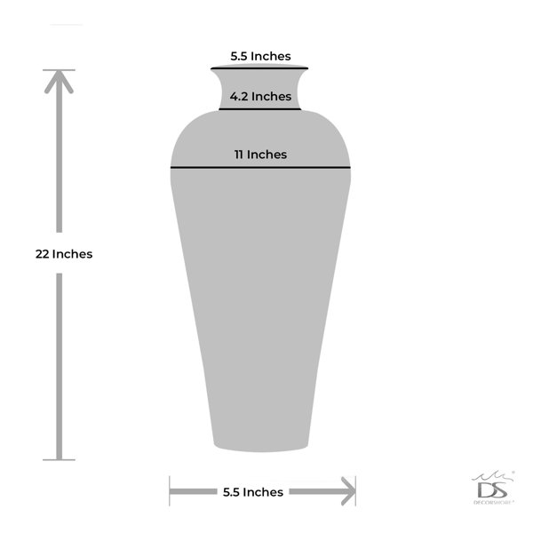 Bungalow Rose Laurenske Tall Glass Mosaic Floor Vase - Decorative ...