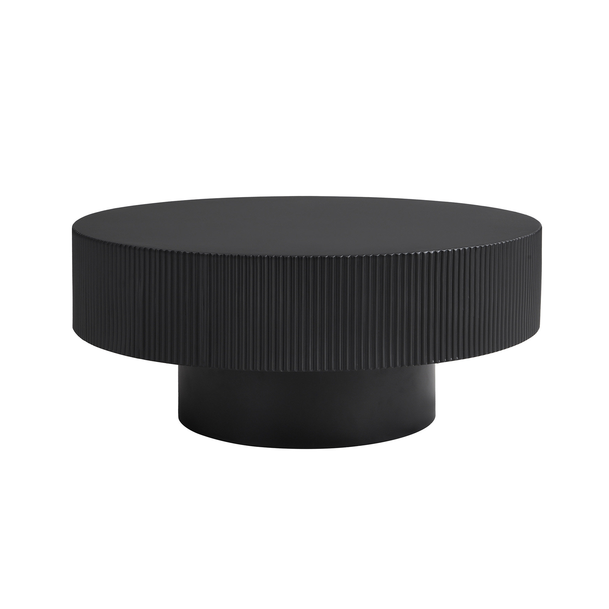 Hokku Designs Elegant Easy Assembly Round Coffee Table With 6.8" Thick ...