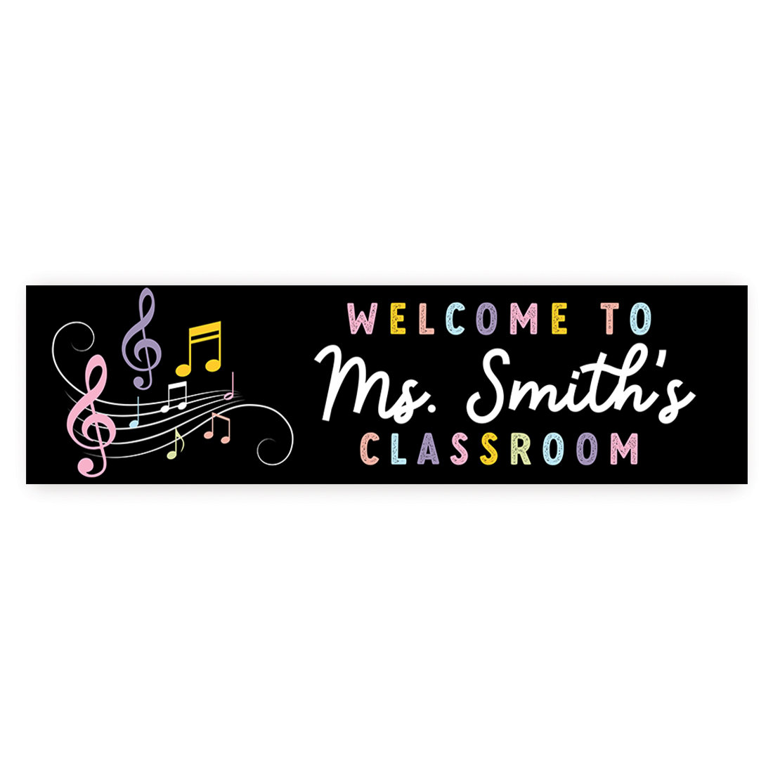 Koyal Wholesale Custom Classroom Door Decor 13"X48" Welcome Sign, Music ...