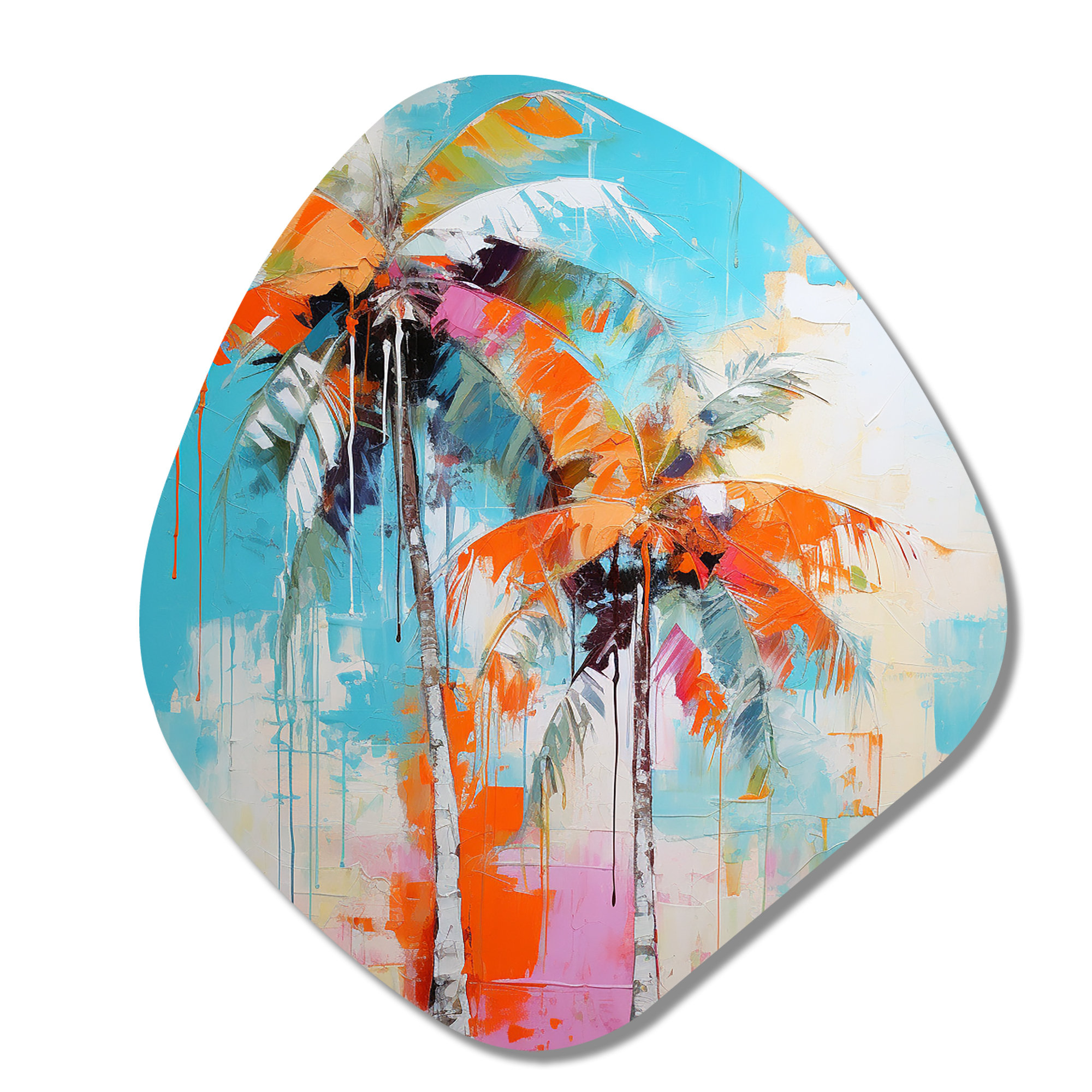 Design Art Palm Trees Palm VI - Unique Shape Palms Metal Wall Art ...