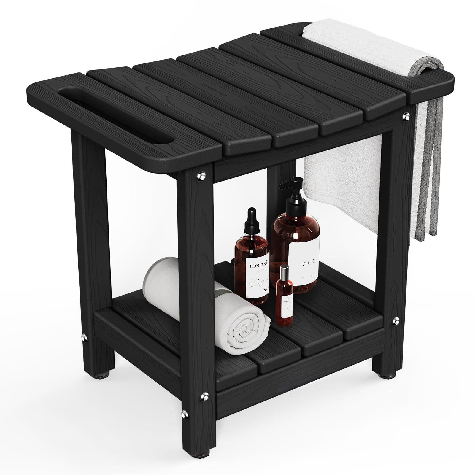 Latitude Run® Shower Bench For Inside Shower, Waterproof Plastic Shower ...