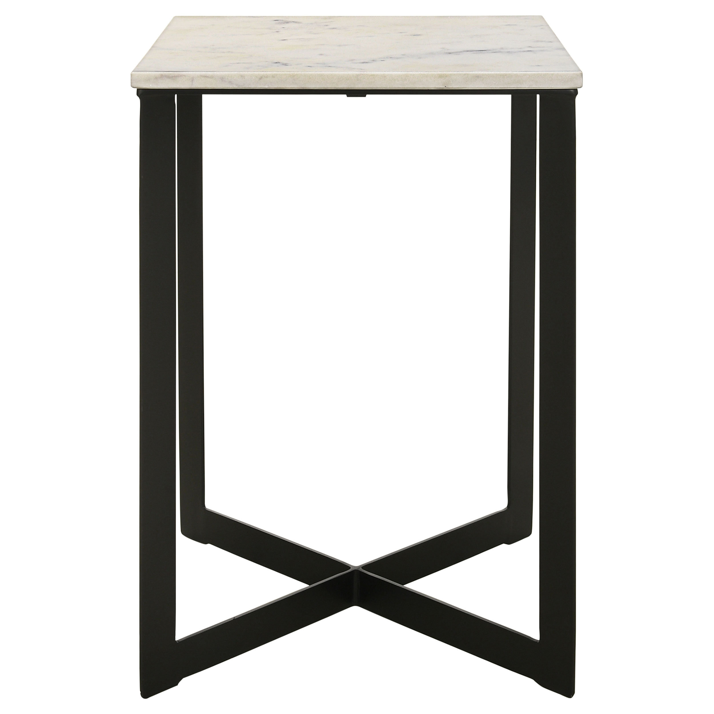 Coaster Company Tobin Square Marble Top End Table White And Black | Wayfair