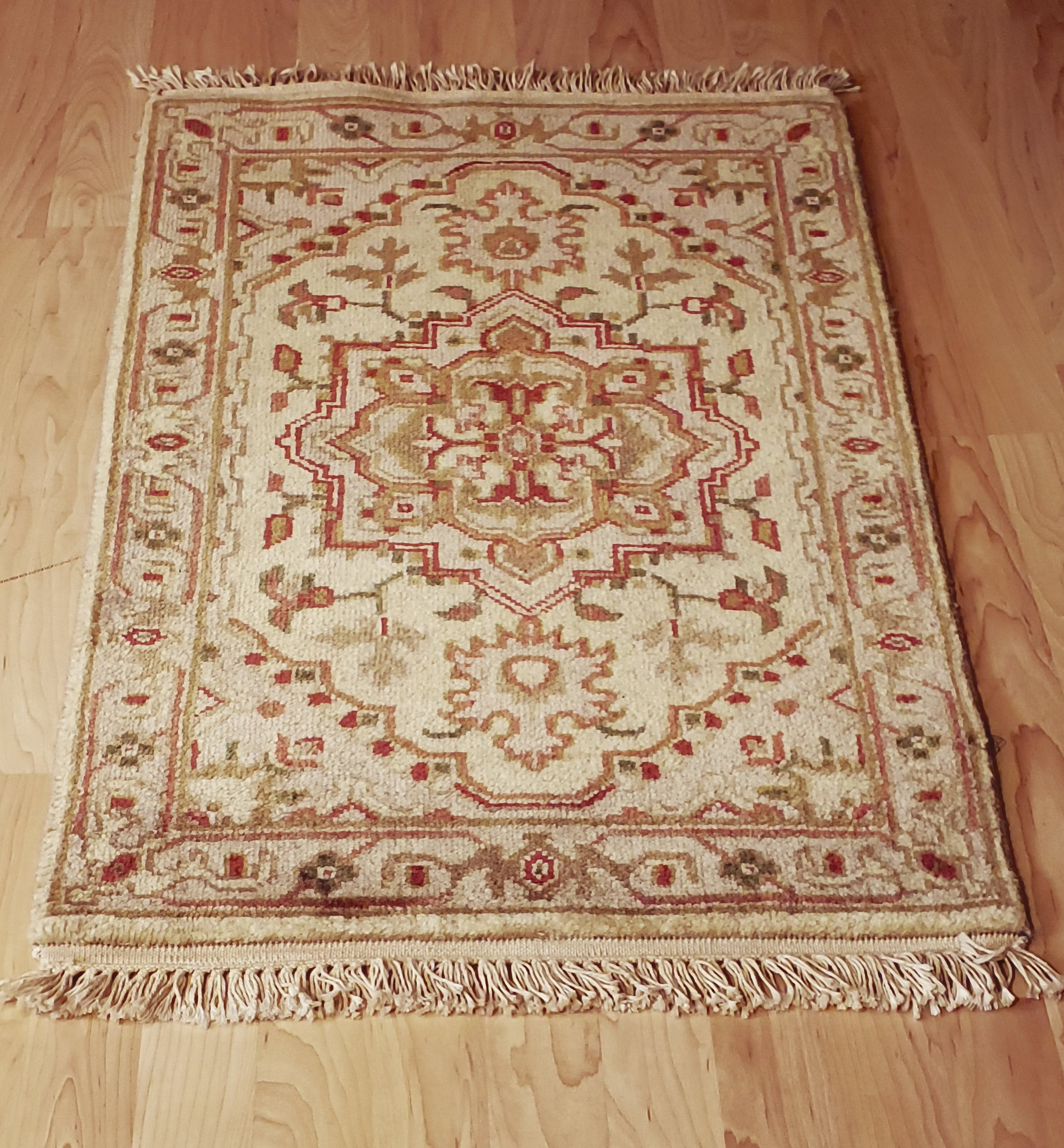 American Home Rug Co. Signature Heirloom M004 Gold Serapi Rug | Wayfair