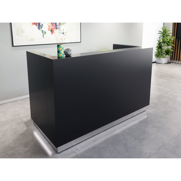 Compel Brooks Reception Desk With Filing Drawer And Base Light ...