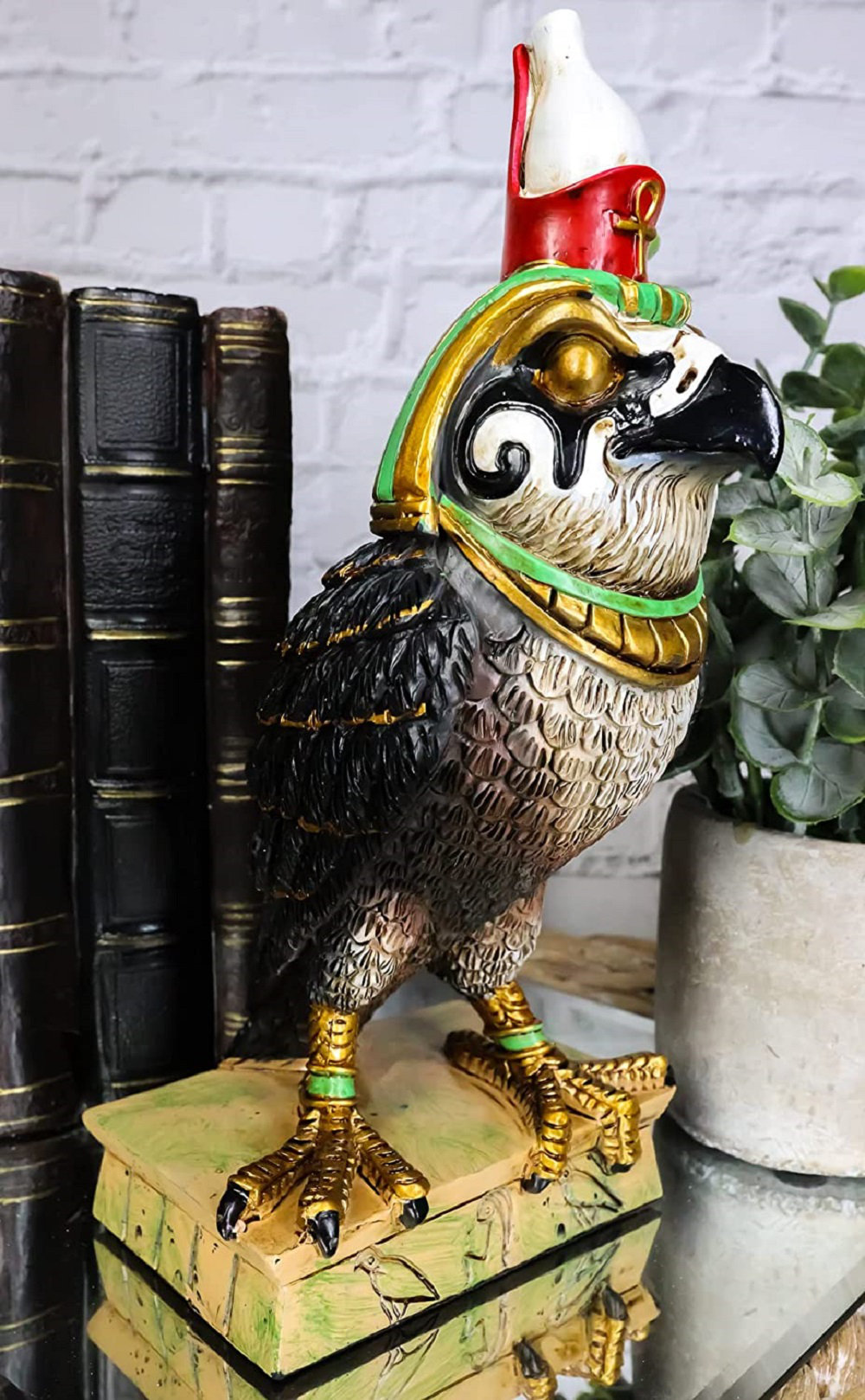 Trinx Egyptian God Of The Sky Horus Falcon Bird With Pschent Crown ...