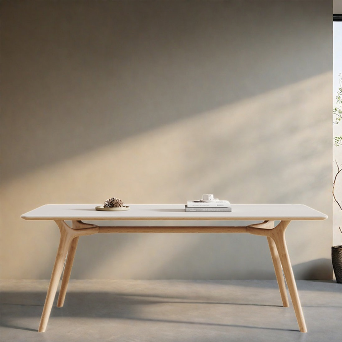 George Oliver Cream style simple fashion dining table | Wayfair